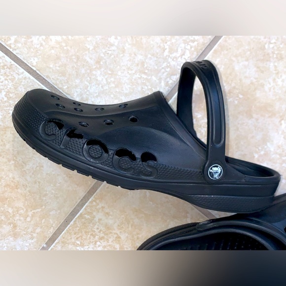 CROCS | Shoes | Crocs Black Slides Mens Sandals Size 1 | Poshmark